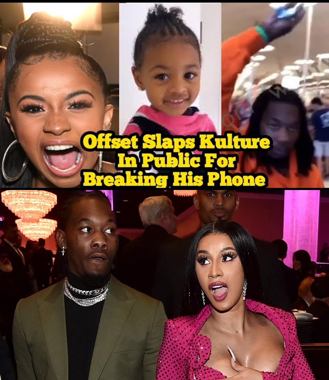 Cardi B Goes Hot On Offset As He Slapped Kulture In Public For Breaking ...