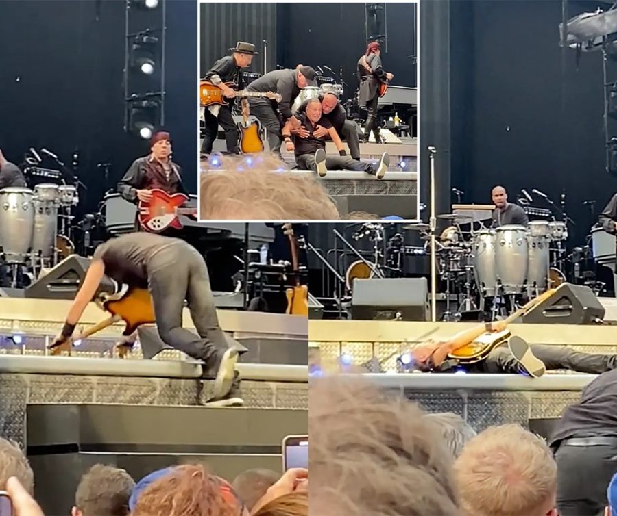 Bruce Springsteen Takes a Dramatic Fall During Amsterdam Show — E ...