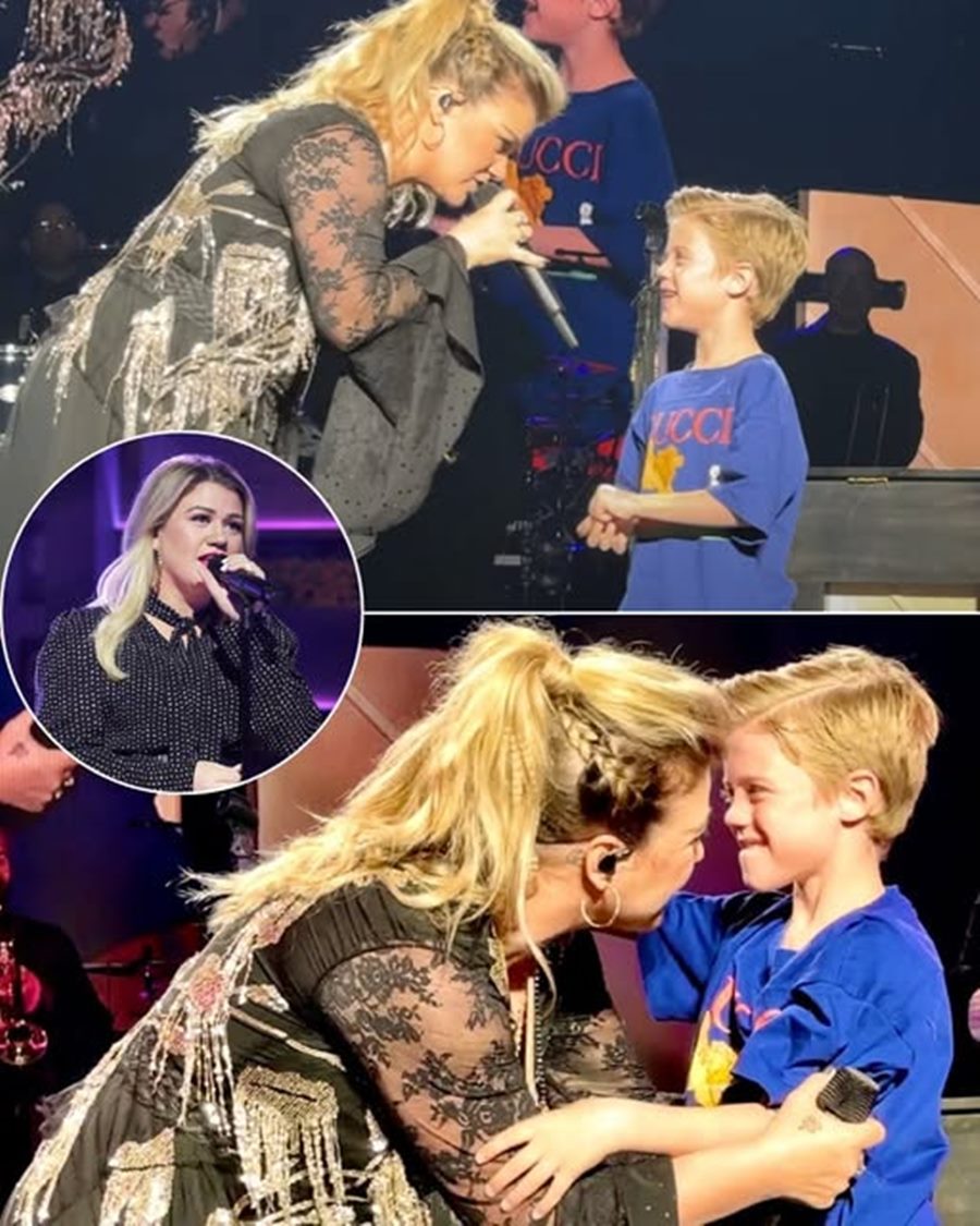 Kelly Clarkson performed “Whole Lotta Woman” with her young son, Remy ...