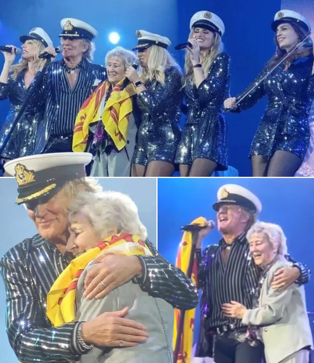 Rod Stewart Brings 94-Year-Old Sister On Stage For a Surprise Duet, and She Steals the Spotlight ...