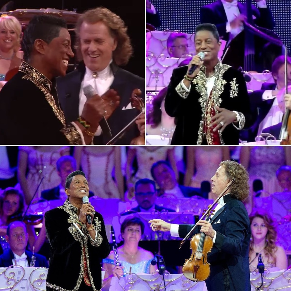 André Rieu and the talented 70-year-old bass guitarist Jermaine Jackson ...