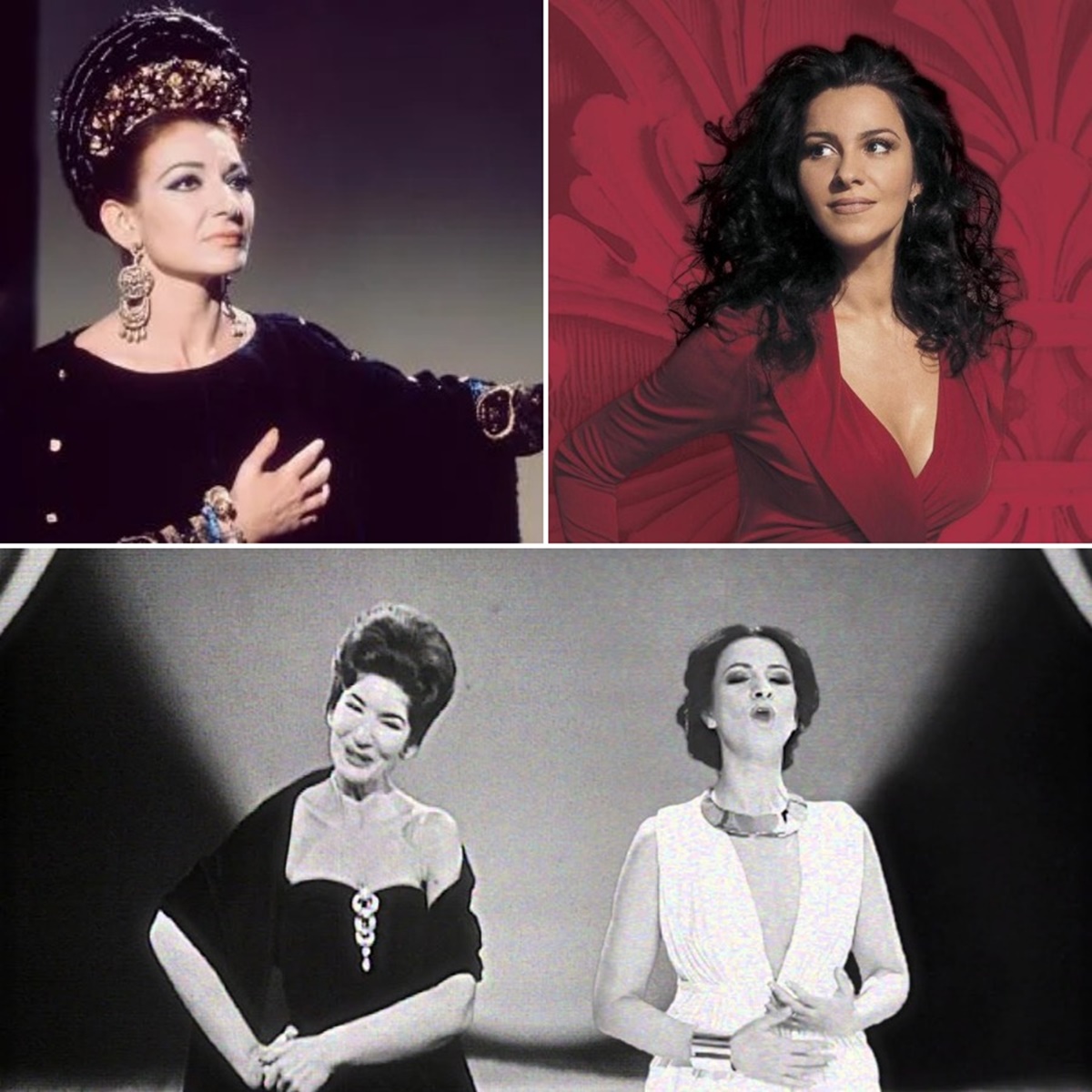 Soprano Angela Gheorghiu joined the legendary Maria Callas for a duet ...