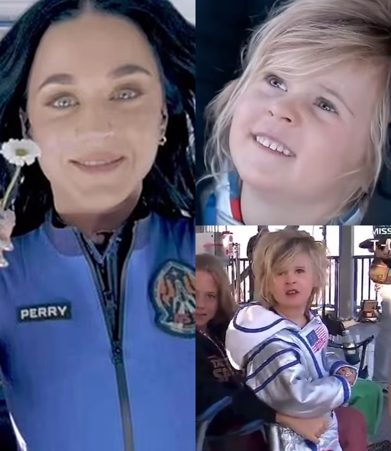 Katy Perry's daughter Daisy, 4, is seen for the first time as she's filmed watching Blue Origin ...